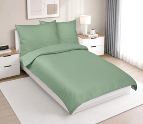 Bellatex Povlečení bavlněné satén LUX 140x200, 70x90 cm Zelená