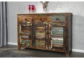 Massive home | Barevná komoda z masivu Avadi 125 cm reycklované dřevo