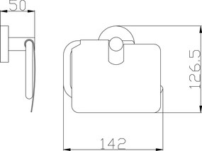 Slezák - RAV Držák toaletního papíru s krytem COLORADO - , Zlatá lesk