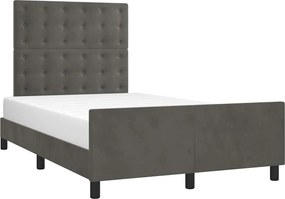 Rám postele bez matrace tmavě šedá 120 x 200 cm samet 3125990
