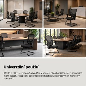 Černá kancelářská konferenční židle ORBIT