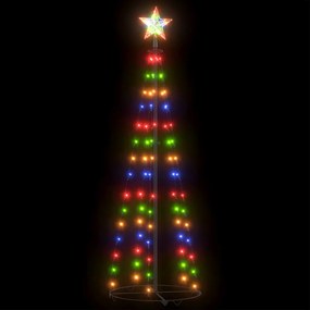 vidaXL Vánoční stromek kužel 84 barevných LED diod 50 x 150 cm