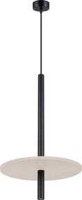 Sollux Lighting Závěsná lampa FELTRO 1 černá/béžová