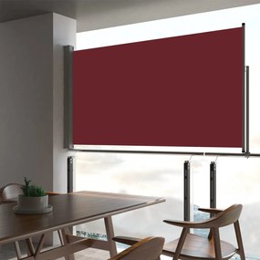 vidaXL Marketos Zatahovací boční markýza / zástěna na terasu 160x300 cm červená
