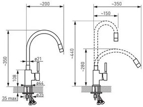 Ferro Dřezy - sada granitový dřez + flexi baterie Ferro Zumba BZA4B, 1-komorový 780x480 mm, grafitový lesk, DRGM48/78HA-SET1-PL