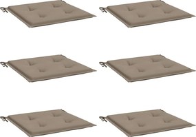 Podušky na zahradní židli 2 ks taupe 40x40x3 cm látka oxford 314019