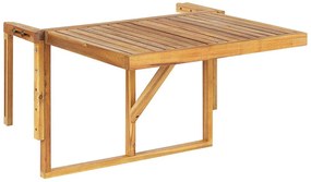 Balkonový skládací stůl z akátového dřeva 60 x 40 cm světlý UDINE Beliani