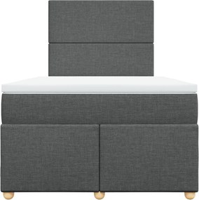 Box spring postel s matrací tmavě šedá 120x190 cm textil 3293513