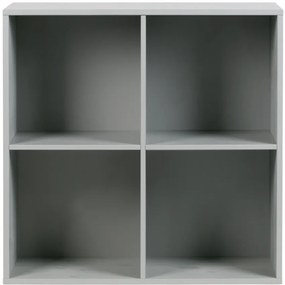 Hoorns Cementově šedý dřevěný regál Inara L 81 x 35 cm