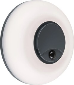 P 94956 LED venkovní nástěnné svítidlo Aureva pohybové čidlo IP65 kruhové 220mm 2200 - 4000K 20,5W 230V antracit/bílá polykarbonát - PAULMANN