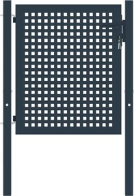 vidaXL Marketos Plotová branka antracitová 102 x 75 cm ocelová