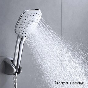 Mereo Mereo, Nástěnná baterie Viana 150mm s otoč. ramínkem a tyčí pro ruční a talířovou sprchu, bez příslušenství, CBE60101SJ