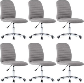vidaXL Jídelní židle 6 ks textil [3056540] Barva: Tmavě šedá