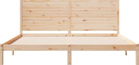 Prodloužený rám postele bez matrace 180 x 220 cm masivní dřevo 3309317