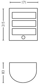 Philips-LED Venkovní nástěnné svítidlo se senzorem PYTHON LED/6W/230V 4000K IP44