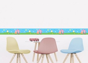 Dětská samolepící bordura na zeď Prasátko Peppa | 5 m x 9.7 cm | DWBD8145