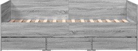 vidaXL Válenda se zásuvkami 90 x 190 cm kompozitní dřevo [3280830] Barva: kouřový dub