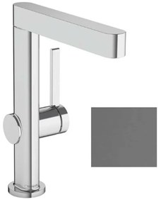 Hansgrohe Finoris - Umyvadlová baterie, s výpustí Push-Open a otočným výtokem, kartáčovaný černý chrom 76060340