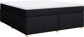 Box spring postel s matrací černá 180x200 cm textil 3285396