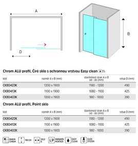 Mereo Sprchové dveře, LIMA, dvoudílné, zasunovací, chrom ALU, sklo Point Sprchové dveře, Lima, dvoudílné, zasunovací, 120x190 cm, chrom ALU, sklo Poi…