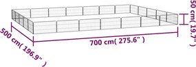 24panelová ohrádka pro psy černá 100 x 50 cm práškovaná ocel 3115971
