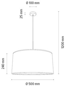 Spot-Light 1017400711550 - Lustr na lanku BENITA 1xE27/40W/230V dub