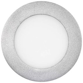 LED panel 120mm, kruhový přisazený stříbrný, 6W neutr. b. 71274