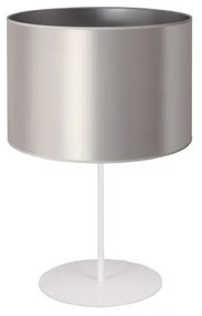 Duolla - Stolní lampa CANNES 1xE14/15W/230V pr. 20 cm stříbrná/bílá