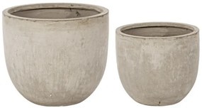 BIZZOTTO set 2 nízkých květináčů SAND světlá 0790566
