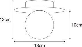 Světla a lustry REDO GROUP Bílé stropní svítidlo koule ROBIN K-5432 1×G9