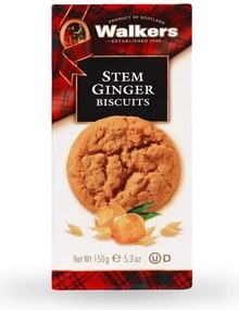 Zázvorové sušenky se zázvorem - Walkers Stem Ginger Biscuits 150g