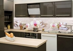 DIMEX | Fototapeta do kuchyně Zahrada Zen KI-260-057 | 260 x 60 cm | béžová, růžová
