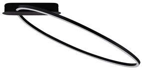 LED stmívatelné černé designové stropní svítidlo Kiklos