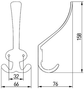 In-Design Nábytkový věšák CRONA černý matný velký