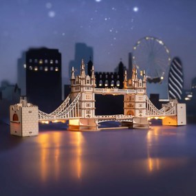 DD Dřevěné 3D puzzle - Most Tower Bridge svítící