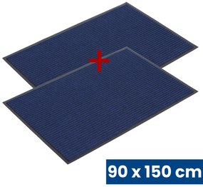 Odolná vstupní kobercová rohož s PVC 1+1 ZDARMA, 90 x 150 cm, modrá