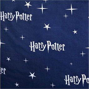 Tmavě modré/šedé dětské povlečení na jednolůžko z mikrovlákna 140x200 cm Harry Potter "Hogwarts Night" – Jerry Fabrics