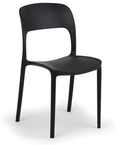 Designová plastová jídelní židle REFRESCO, černá