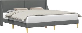 Rám postele s čelo Tmavě šedá 180 x 200 cm Textil 3414661