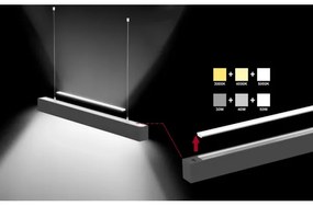 Sinclair LSM 24-40CCT - LED Stropní svítidlo LSM LED/40W/230V 120 cm černá
