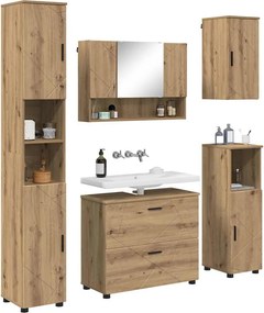 Sada koupelnového nábytku 5 ks Artisanový dub 35 x 30 x 192 cm 3393072