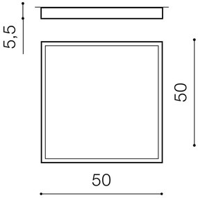 Moderní LED stropní svítidlo Monza II S 50 3000K bílé
