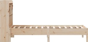 Postel s knihovnou bez matrace 75 x 190 cm masivní borovice 3322933