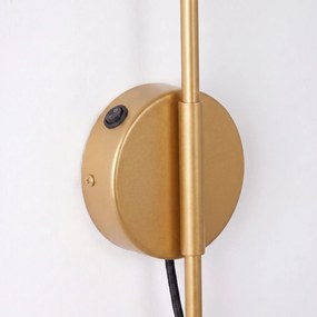 Sollux Lighting Nástěnné svítidlo NOX 1 zlaté s vypínačem