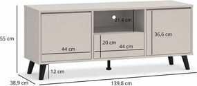 TV stolek 2D1S Borg kašmír (P)