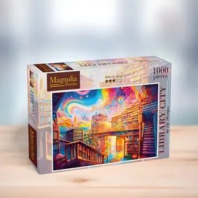 MAGNOLIA Puzzle Město knih / 1000 dílků / 68 x 48 cm
