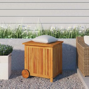 Zahradní úložný box s kolečky 60 x 50 x 58 cm masivní akácie 319710