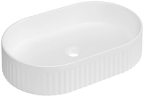 Invena Glamour Trend, oválné umyvadlo na desku 500x325x122 mm, bílá lesklá, INV-CE-63-W01-L