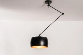 Závěsné černé designové svítidlo nad stůl Snap Light Bond Black and Black