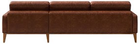 Rohová pohovka musso tufted 248 cm cognac pravá MUZZA
